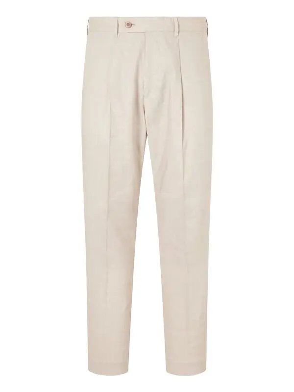 Paul Smith Straight-leg Linen And Wool-blend Trousers - Neutrals
