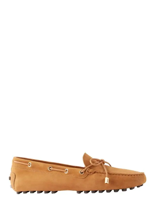 TOD'S Gommino Suede Loafers - Tan