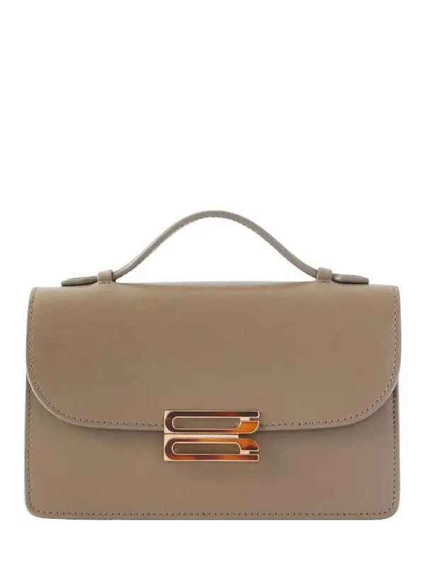 Victoria Beckham Dorian Leather Clutch - Gray