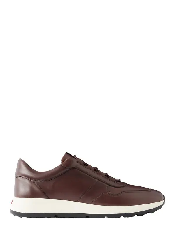 TOD'S Paneled Leather Sneakers - Brown