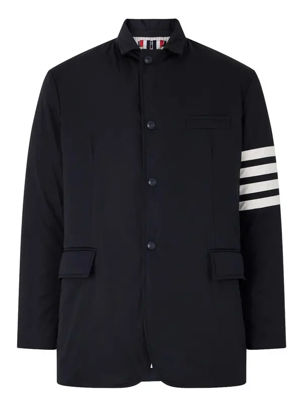 Thom Browne Striped Shell Down Jacket - Blue