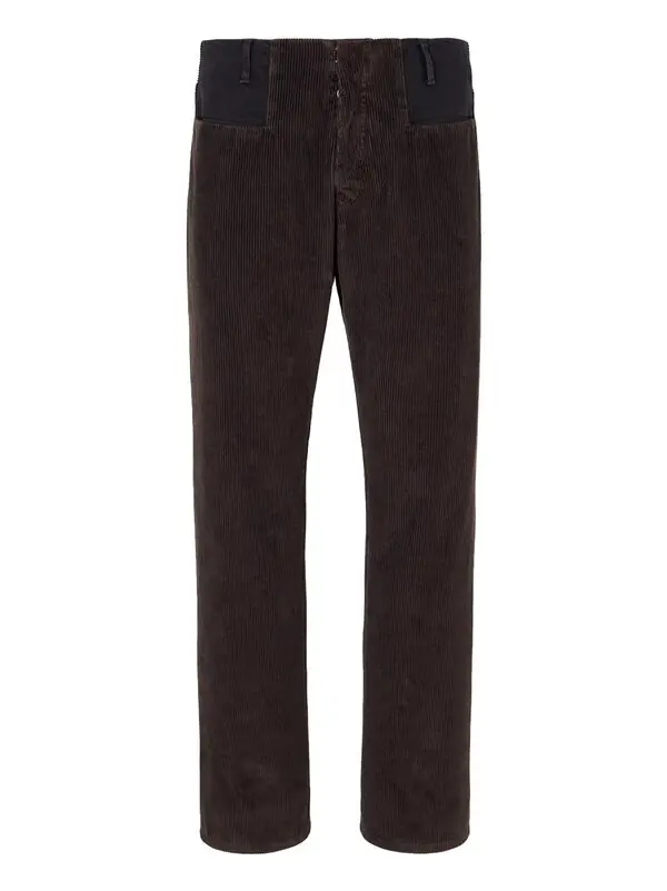 MAISON MARGIELA Straight-leg Cotton-corduroy Trousers - Brown