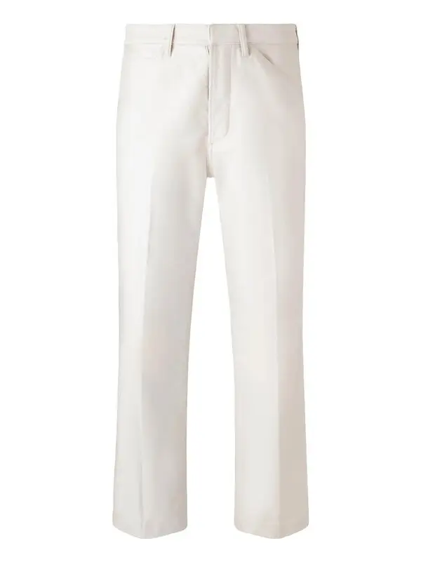 TOM FORD Straight-leg Cotton-satin Trousers - Neutrals