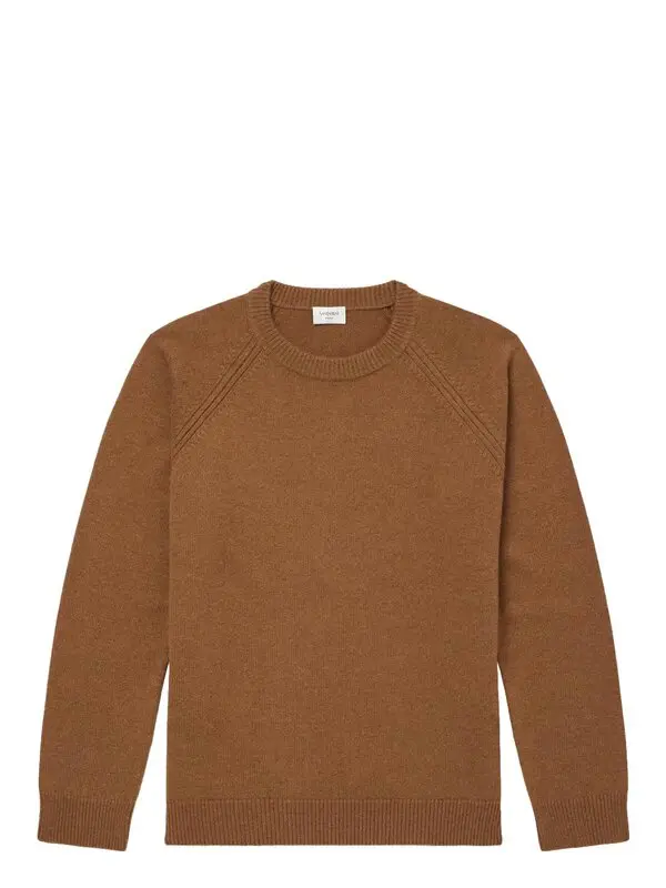 Saint Laurent Cashmere Crewneck Sweater - Brown