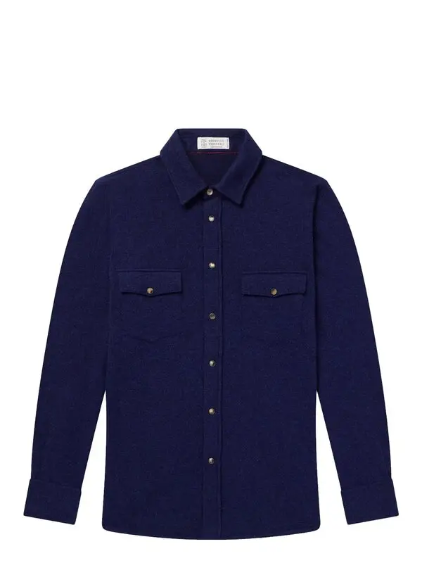 Brunello Cucinelli Cashmere Shirt - Blue