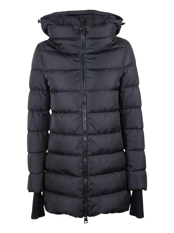 Herno Hooded Quilted Coat - Black