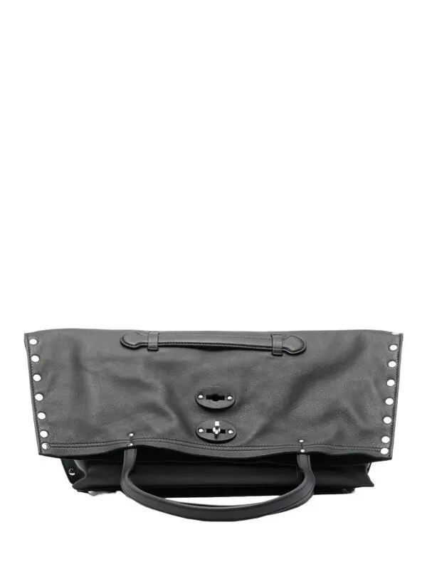 ZANELLATO Studded Leather Handbag - Black