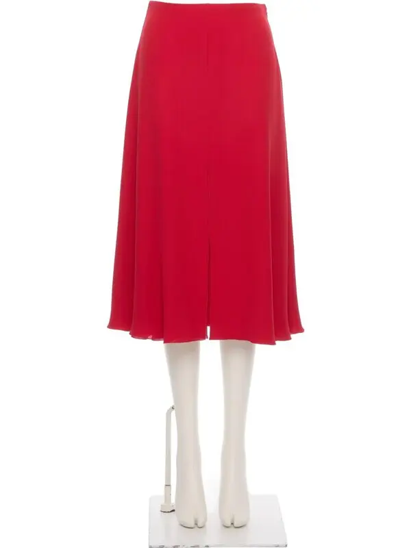 Valentino Garavani Pleated Midi Skirt - Red