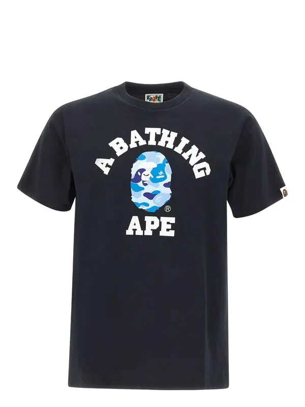 A BATHING APE Abc Camo College T-shirt - Black