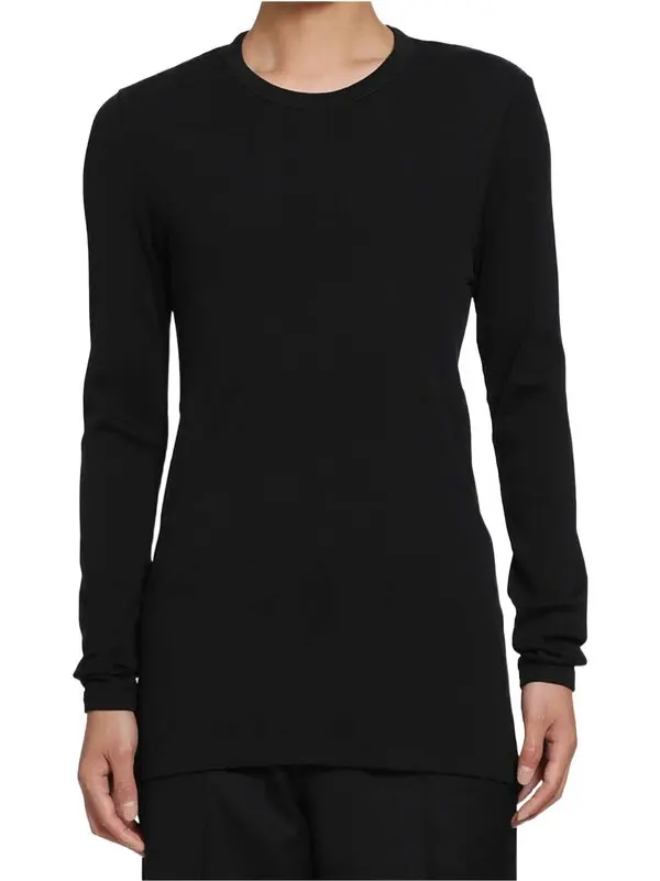 LEMAIRE Ribbed Long Sleeve T-shirt - Black