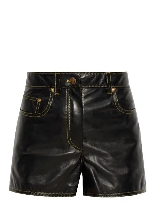 Versace Belt-loop Shorts - Black