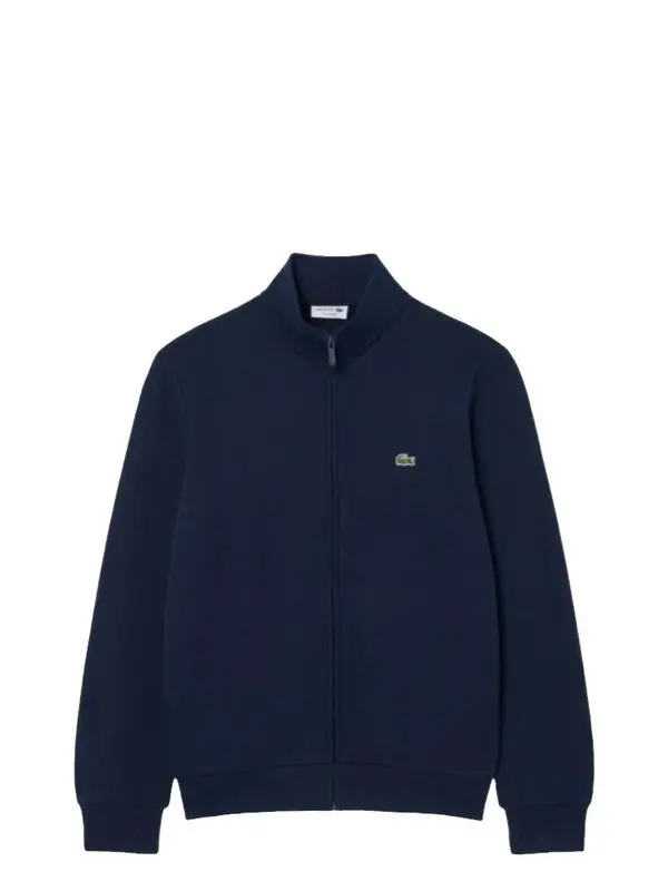 Lacoste Long Sleeve Zip Up Sweatshirt - Black