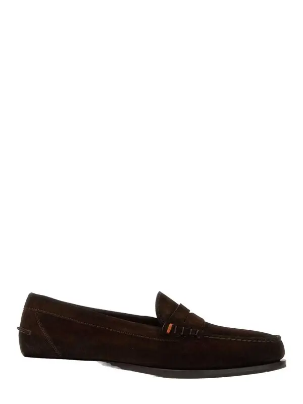 Santoni Quentin Penny Loafers - Black