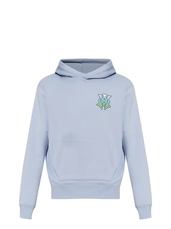 Amiri Logo Print Hoodie - Blue