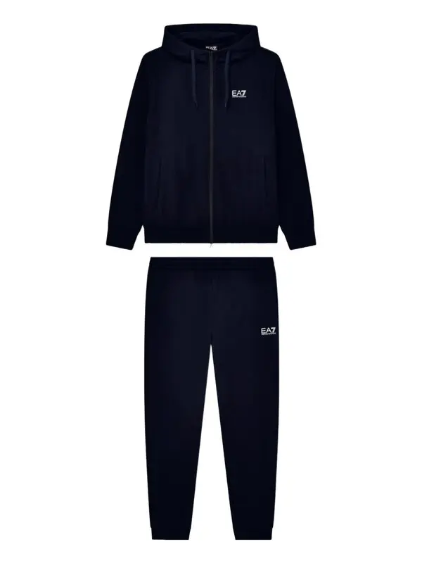 Emporio Armani Logo-print Hoodie - Blue