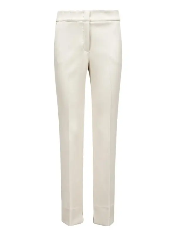 Peserico Mid Rise Cropped Trousers - White