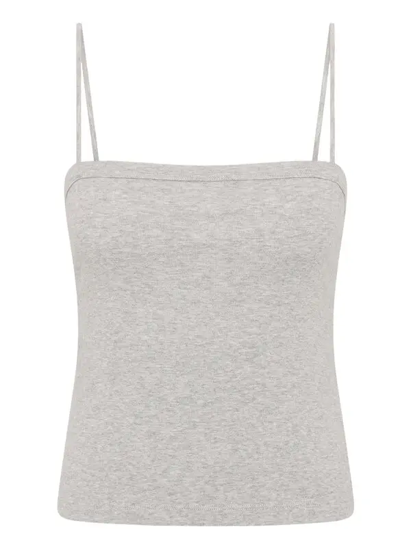 ST. AGNI Organic Cotton Square Neck Cami - Grey