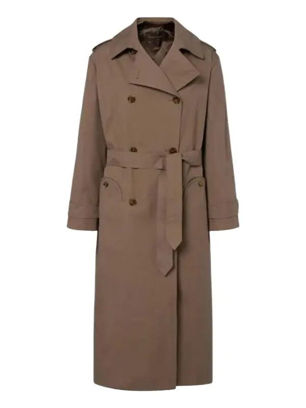 BLAZÉ MILANO Double-breasted Belted Trench Coat - Brown