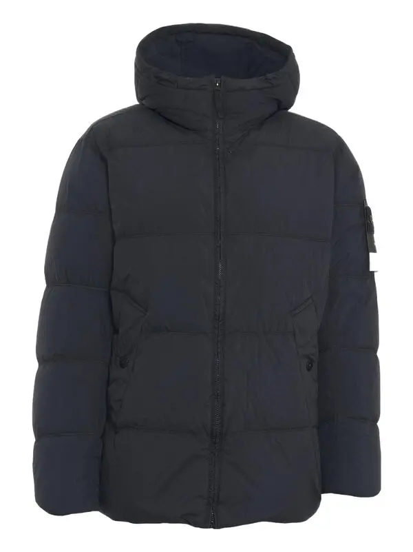 Stone Island Compass-badge High-neck Padded Jacket - Blue