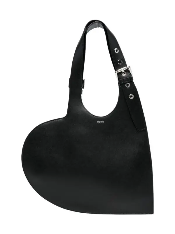 Coperni Heart-shaped Buckle Shoulder Bag - Black