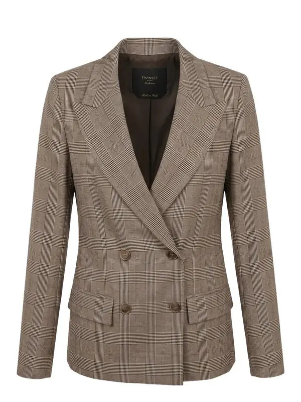 TWINSET Double-breasted Blazer - Multicolor