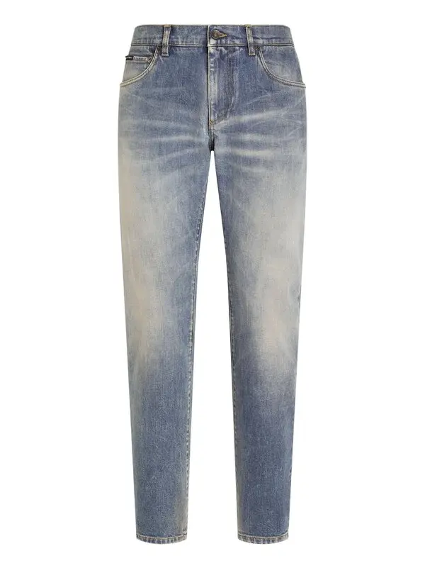 Dolce & Gabbana Slim Fit Denim Trousers - Multicolor