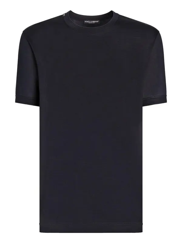 Dolce & Gabbana Silk Jersey T-shirt - Blue