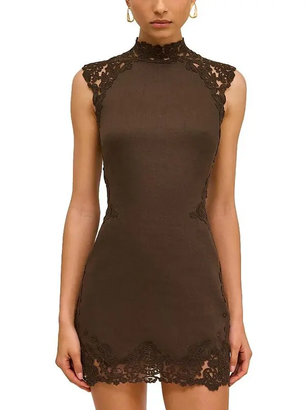 Cult Gaia Lace Trimmed Mini Dress - Luwak