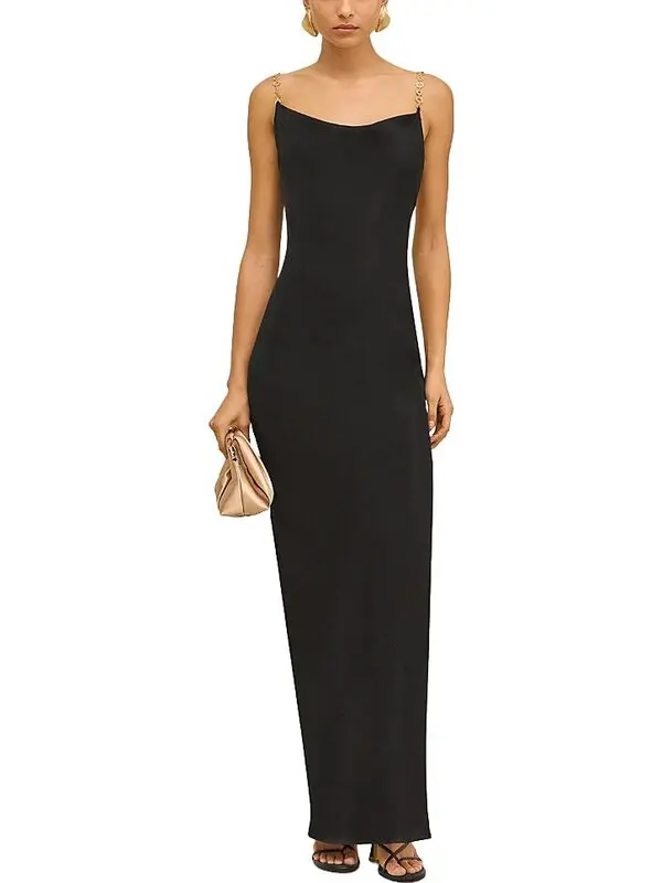 Cult Gaia Macelyn Silk Gown - Black