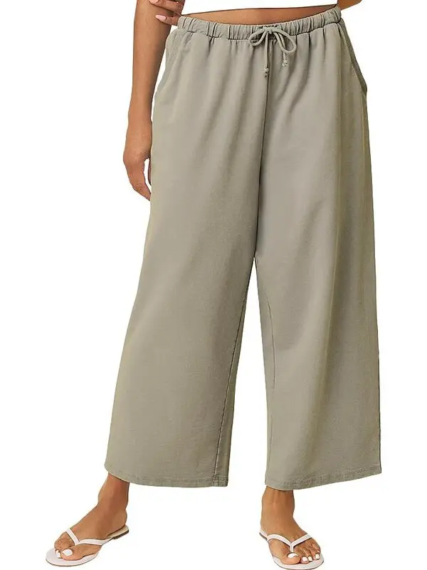 Splendid Palmer Terry Relaxed Fit Wide Leg Pants - Eucalyptus
