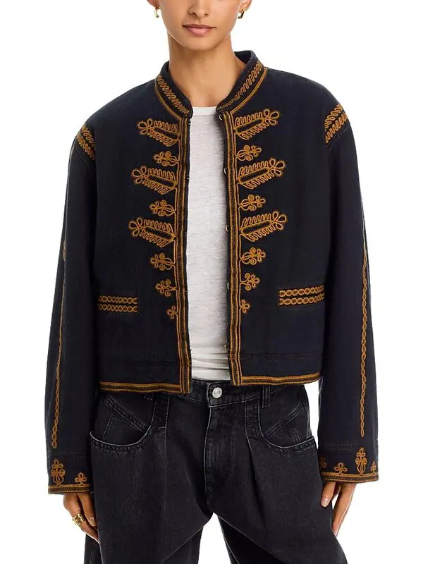Isabel Marant Étoile Emalia Embroidered Jacket - Black