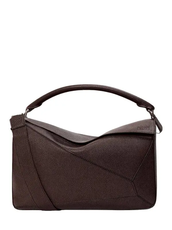 Loewe Puzzle Leather Shoulder Bag - Brown