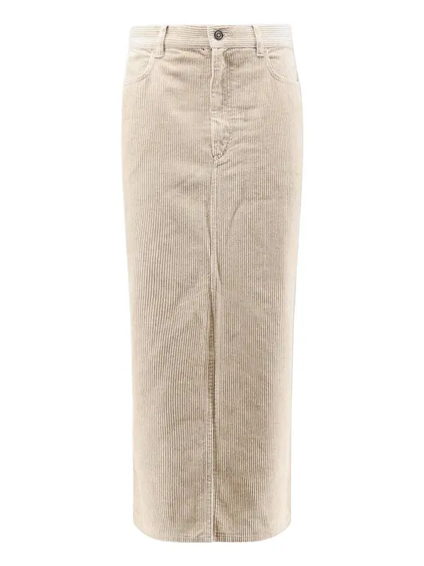 MARANT ETOILE Odalie Corduroy Maxi Skirt - Beige