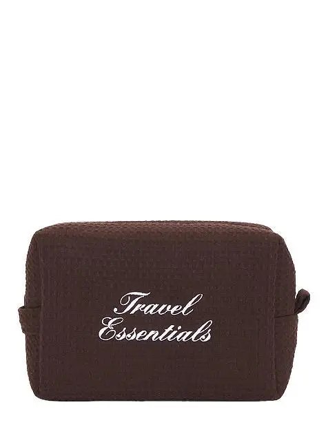 ABBODE Travel Essentials Waffle Pouch - Chocolate