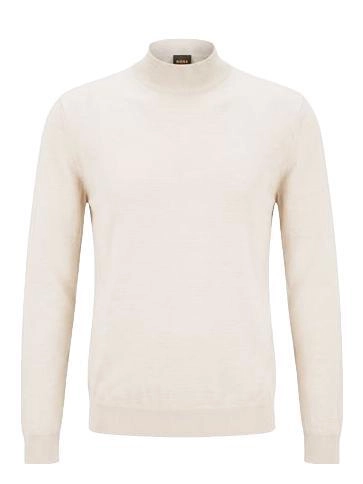 DANIELE FIESOLI Danielle Fiesoli Merino Wool Mock Neck Sweater - Ivory
