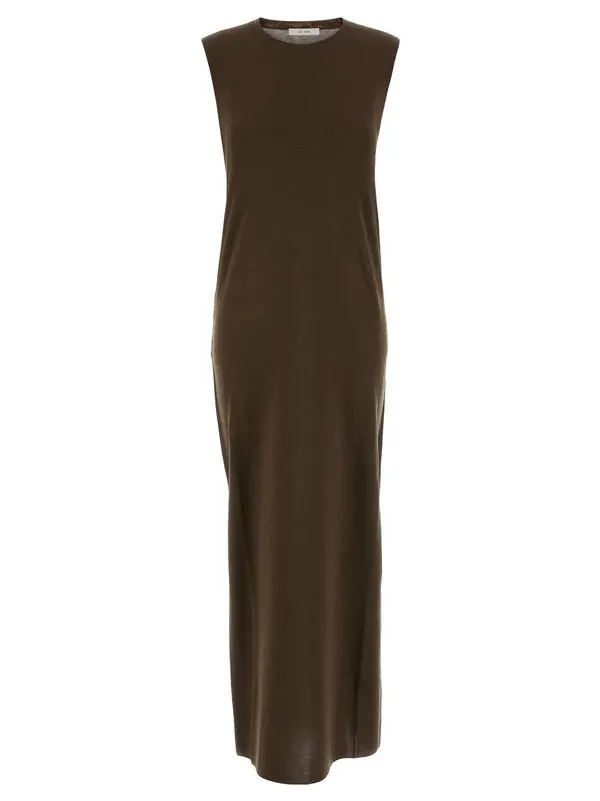 THE ROW Oiva Stretch Silk Blend Dress - Brown