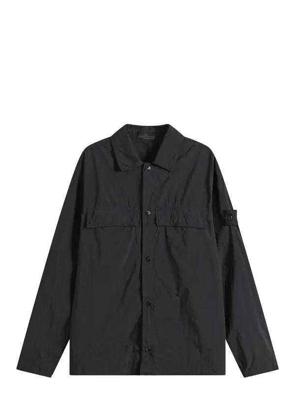 Stone Island Ghost Nylon Smerigliato Shirt Jacket - Black