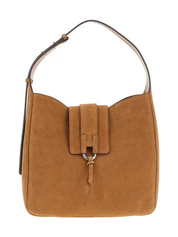 Hogan Vertical Hobo Bag - Marrone