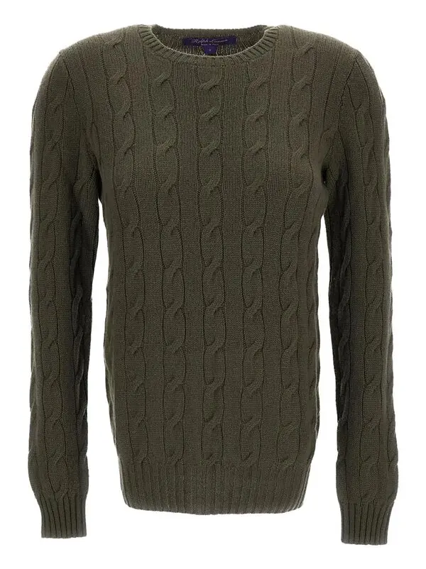 Ralph Lauren Maglia Girocollo A Trecce - Verde