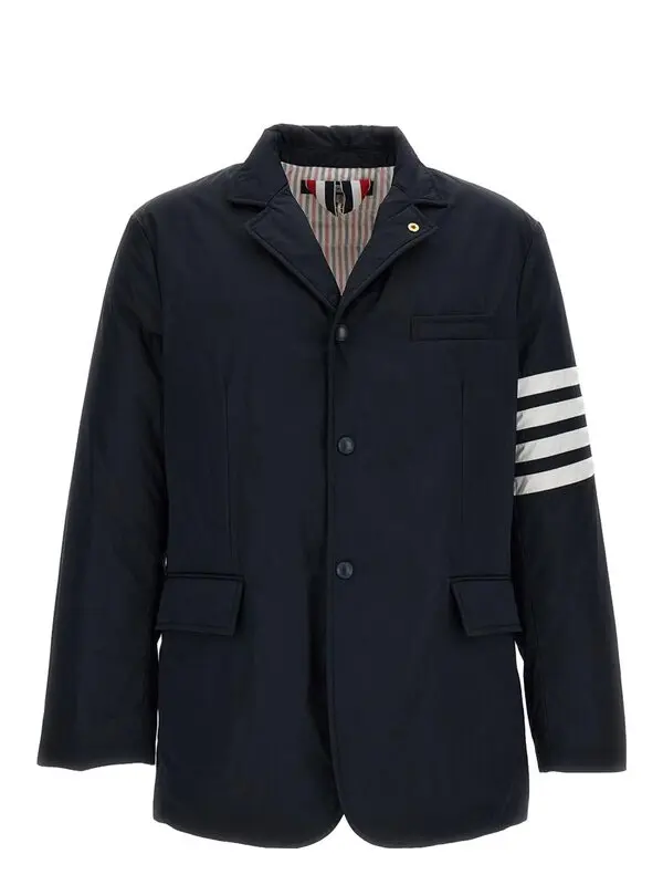 Thom Browne Soprabito Imbottito Poly Tech 4- Bar - Blu
