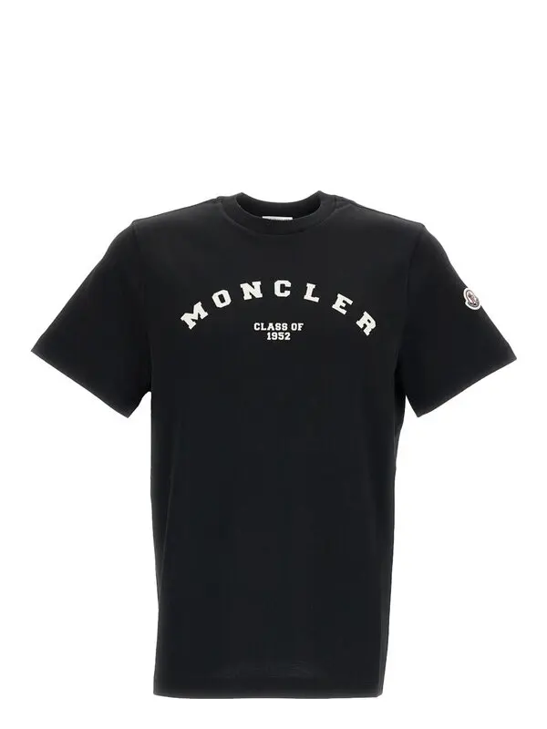 Moncler Maglietta Logo - Nero