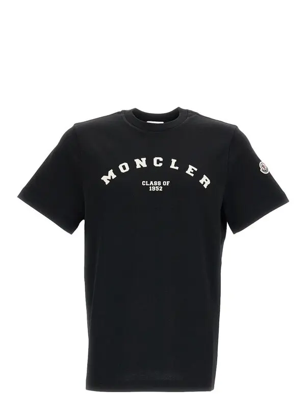 Moncler Maglietta Logo - Nero