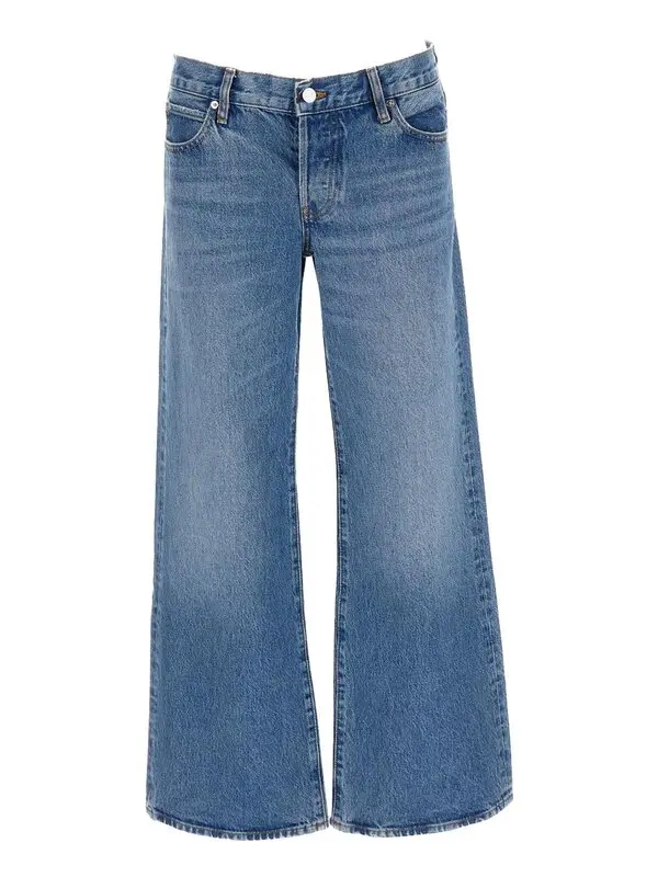 FRAME Amelia Gray X The Pixie Relaxed Wide-leg Cropped Jeans - Blu