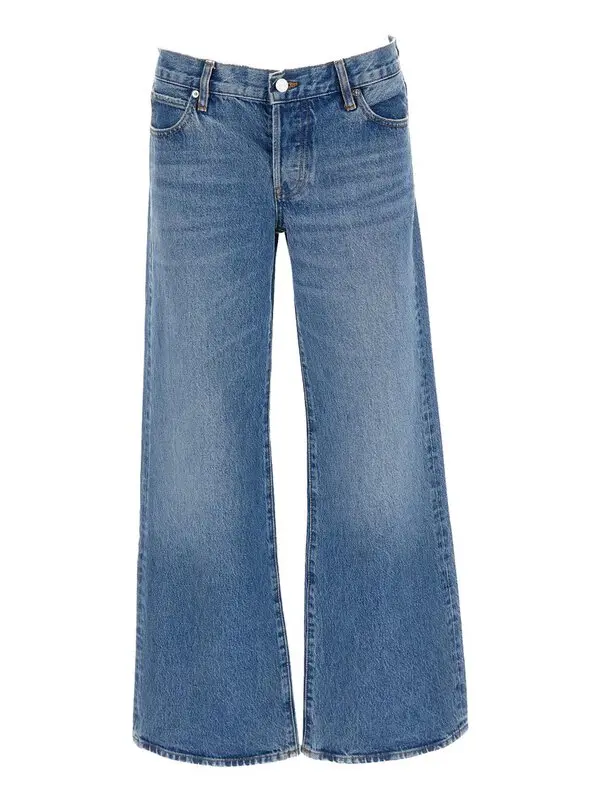 FRAME Amelia Gray X The Pixie Relaxed Wide-leg Cropped Jeans - Blu