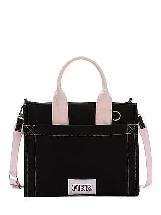 Pink Mini Tote Bag With Detachable Strap - Black