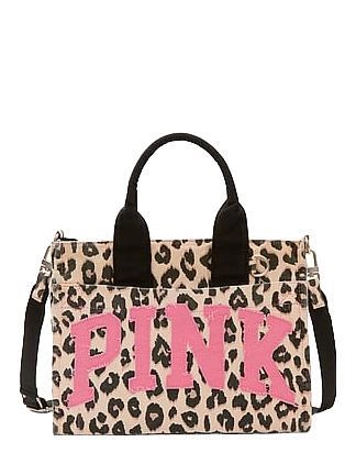 Pink Mini Tote Bag With Detachable Strap - Print