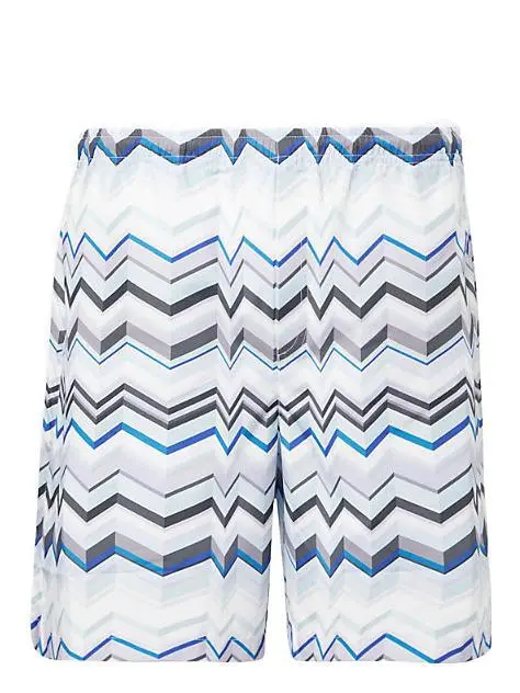 Missoni Zig-zag Print Swim Shorts - Blue