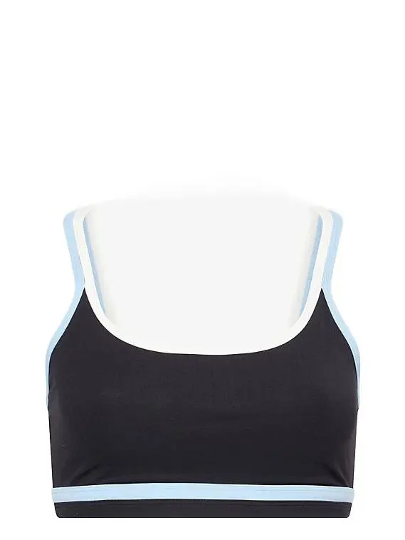 Splits59 Eva Double-strap Sports Bra - Black/skylight