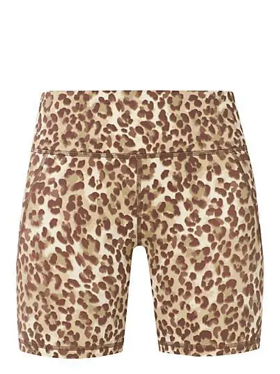 Sweaty Betty Power 9-inch Stretch-woven Cycling Shorts - Beigeinkleopardprint