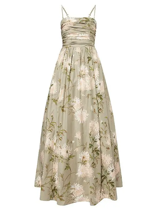 REFORMATION Kastoria Sleeveless Floral Cotton Maxi Dress - Pergola